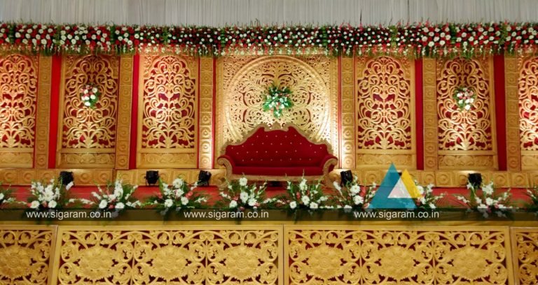 Reception and Marriage stage decoration at NT Mahal, 100ft road, Puducherry