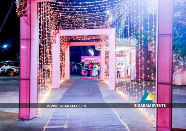 Reception & Wedding stage decoration at Sugam Kalyana Mandapam ...